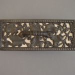 VICTORIAN rocker blotter, cast iron oak leaves - Morning Glory Jewelry