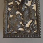 VICTORIAN rocker blotter, cast iron oak leaves - Morning Glory Jewelry